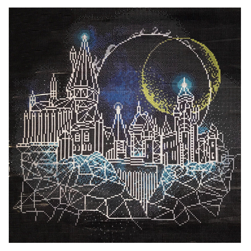 DIAMOND DOTZ - Harry Potter - Moon Over Hogwarts – Fantasy Art Trading