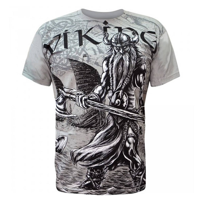 Aquila - VIKING VALHALLA - Mens Grey T-Shirt – Fantasy Art Trading