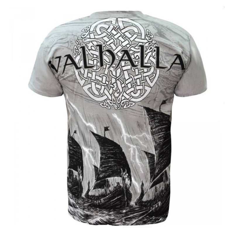 Aquila - VIKING VALHALLA - Mens Grey T-Shirt – Fantasy Art Trading