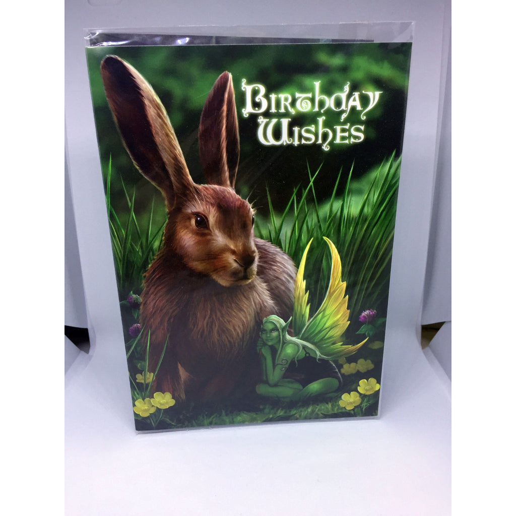Hare and Sprite Card – Fantasy Art Trading